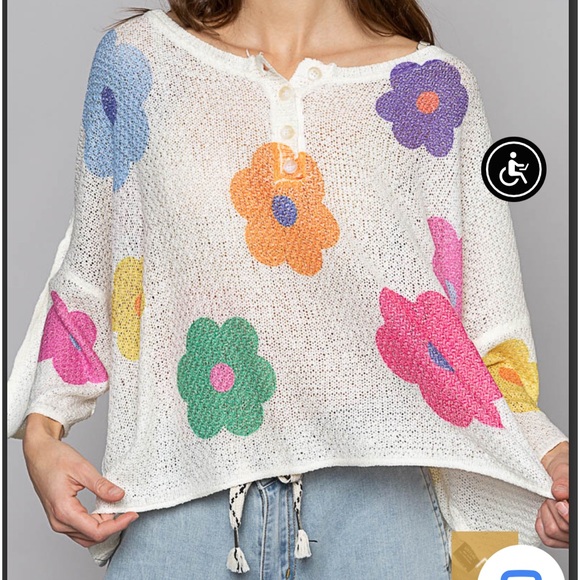 POL | Sweaters | Pol Flower Sweater | Poshmark